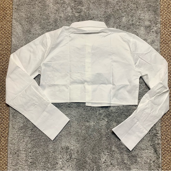 BDG | Tops | Nwot White Cropped Button Up Collared Shirt | Poshmark